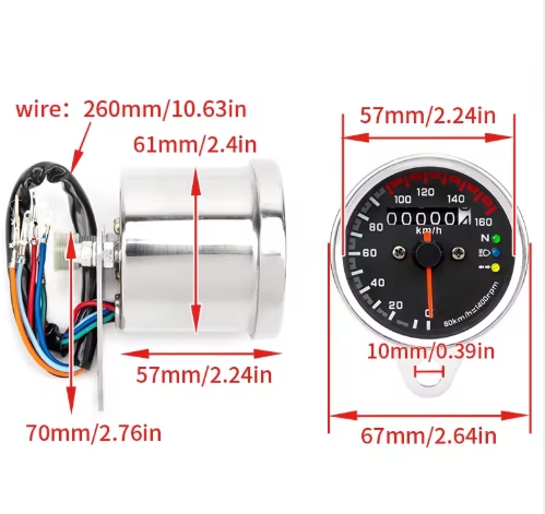 Stainless Steel Universal Speedo Meter for Bikes for bike by Fame ...